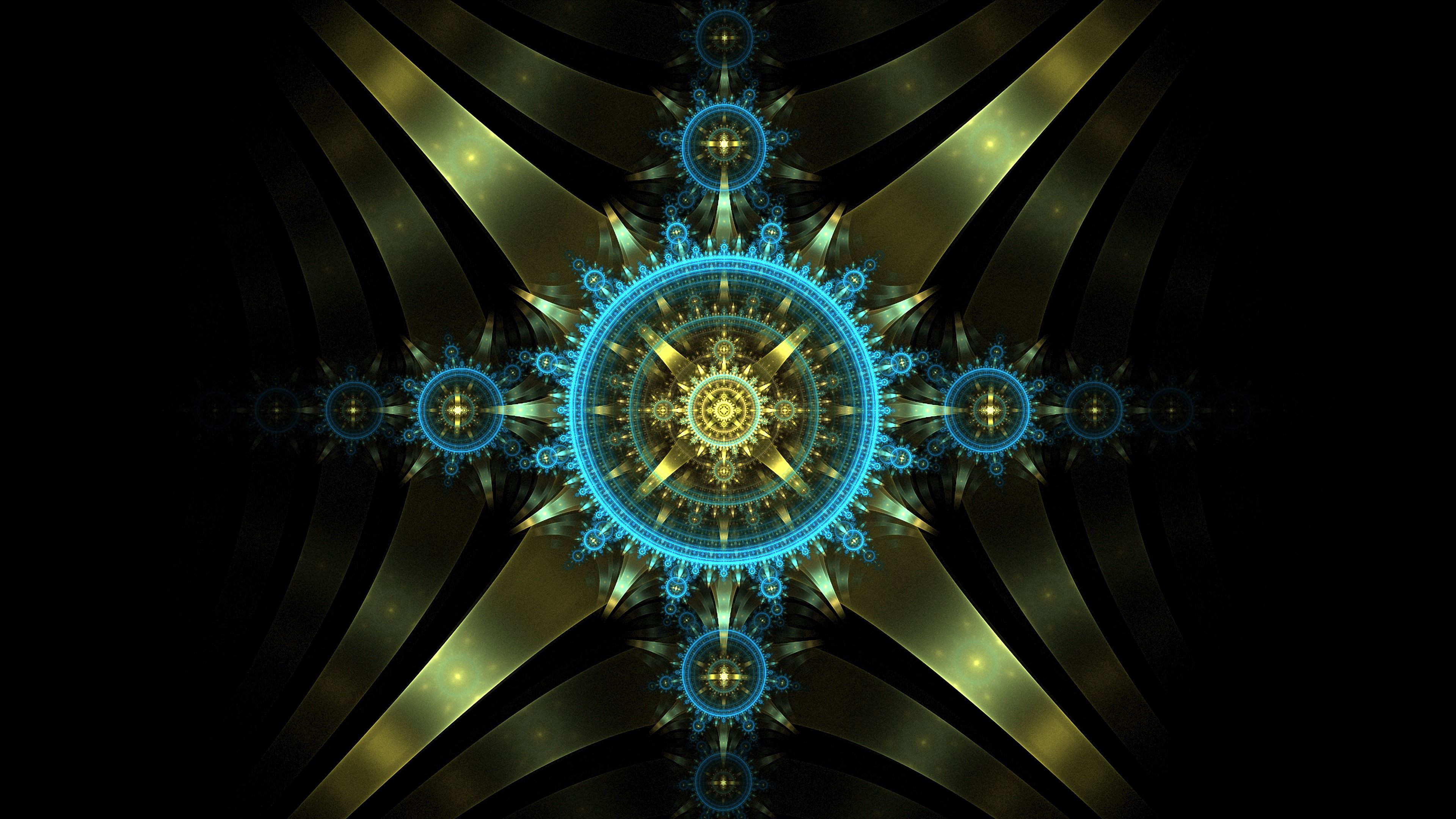 Fractal mechanism circles 4k wallpaper | 4kw