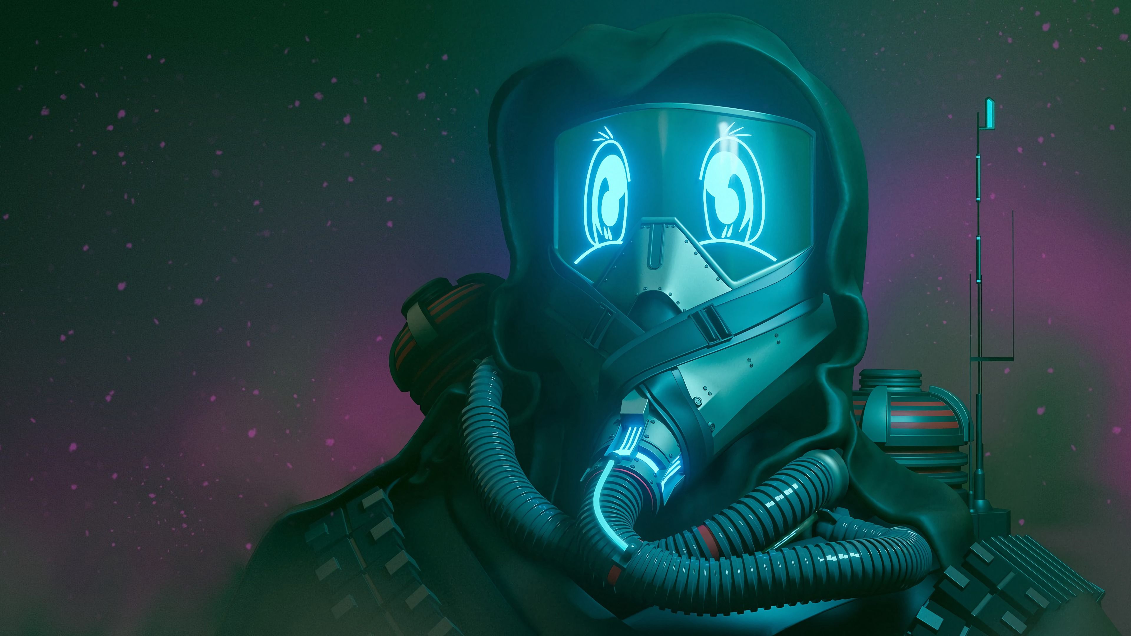 Cyberpunk respirator equipment 4k wallpaper | 4kw
