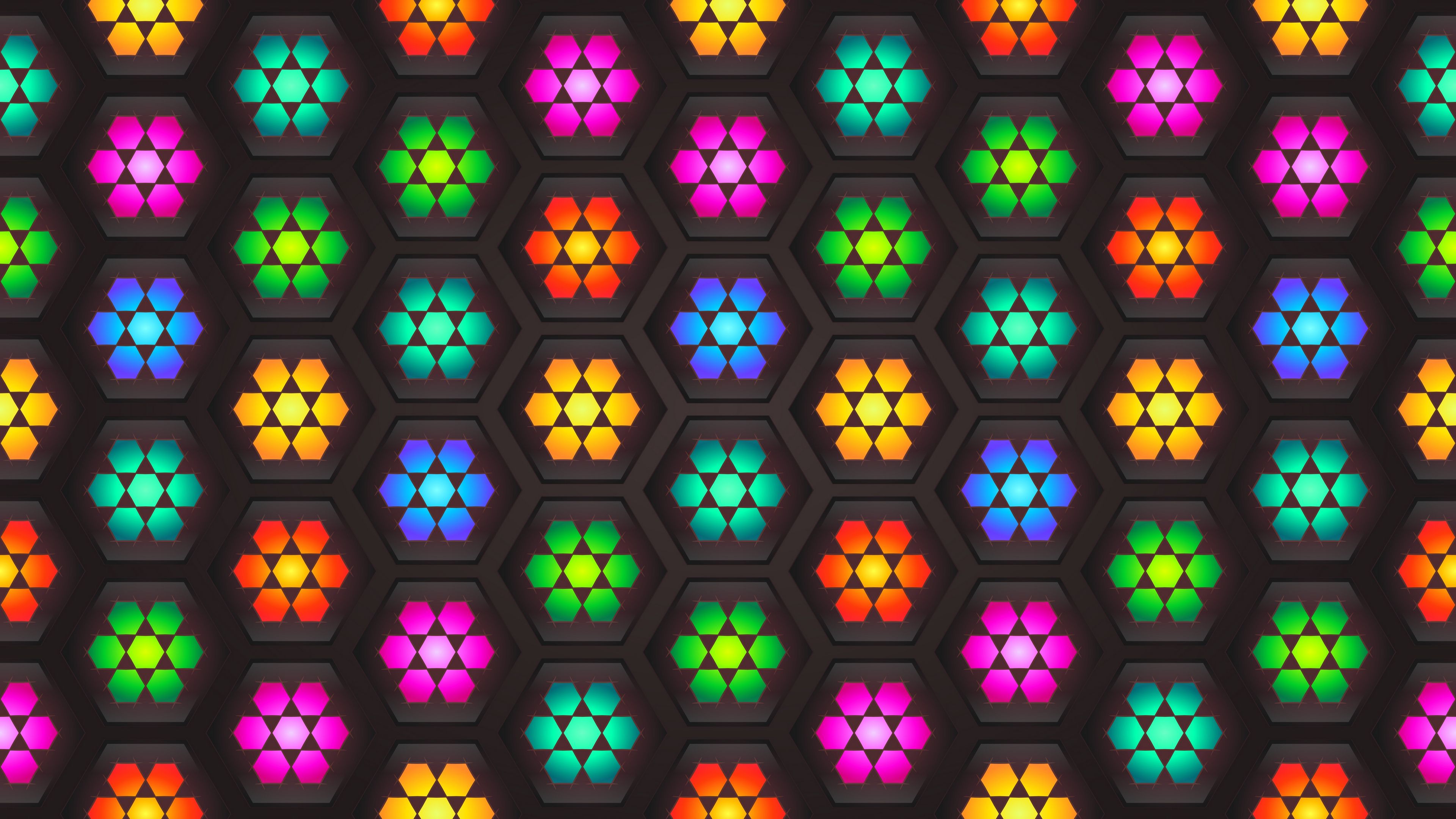 Kaleidoscope mosaic patterns 4k wallpaper | 4kw